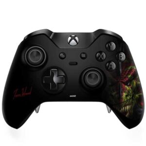 skinit decal gaming skin compatible with xbox one elite controller - officially licensed tate and co. lair of shadows dragon design