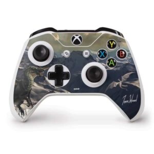 skinit decal gaming skin compatible with xbox one s controller - officially licensed tate and co. rogue dragon design