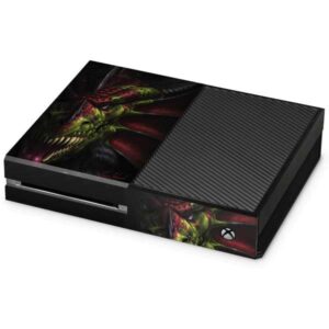 skinit decal gaming skin compatible with xbox one console - officially licensed tate and co. lair of shadows dragon design