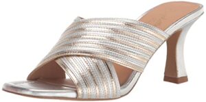 seychelles women's fleet heeled sandal, platinum, 8.5