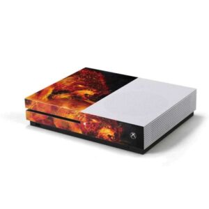 skinit decal gaming skin compatible with xbox one s console - officially licensed tate and co. fire stalker wolf design