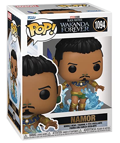 POP Marvel: Black Panther: Wakanda Forever - Namor The Sub-Mariner Funko Vinyl Figure (Bundled with Compatible Box Protector Case), Multicolored, 3.75 inches