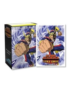 arcane tinmen dragon shield sleeves – matte art: my hero academia: all might punch 100 ct - mtg card sleeves - compatible with pokemon, mha ccg & magic the gathering cards (at-16035)