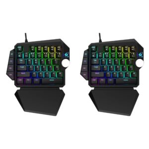 solustre 2pcs gaming keyboard one led keyboard right hand keyboard wired number pad for laptop 1 handed keyboard electronic keyboard mechanical keyboards wired usb keyboard abs saders small