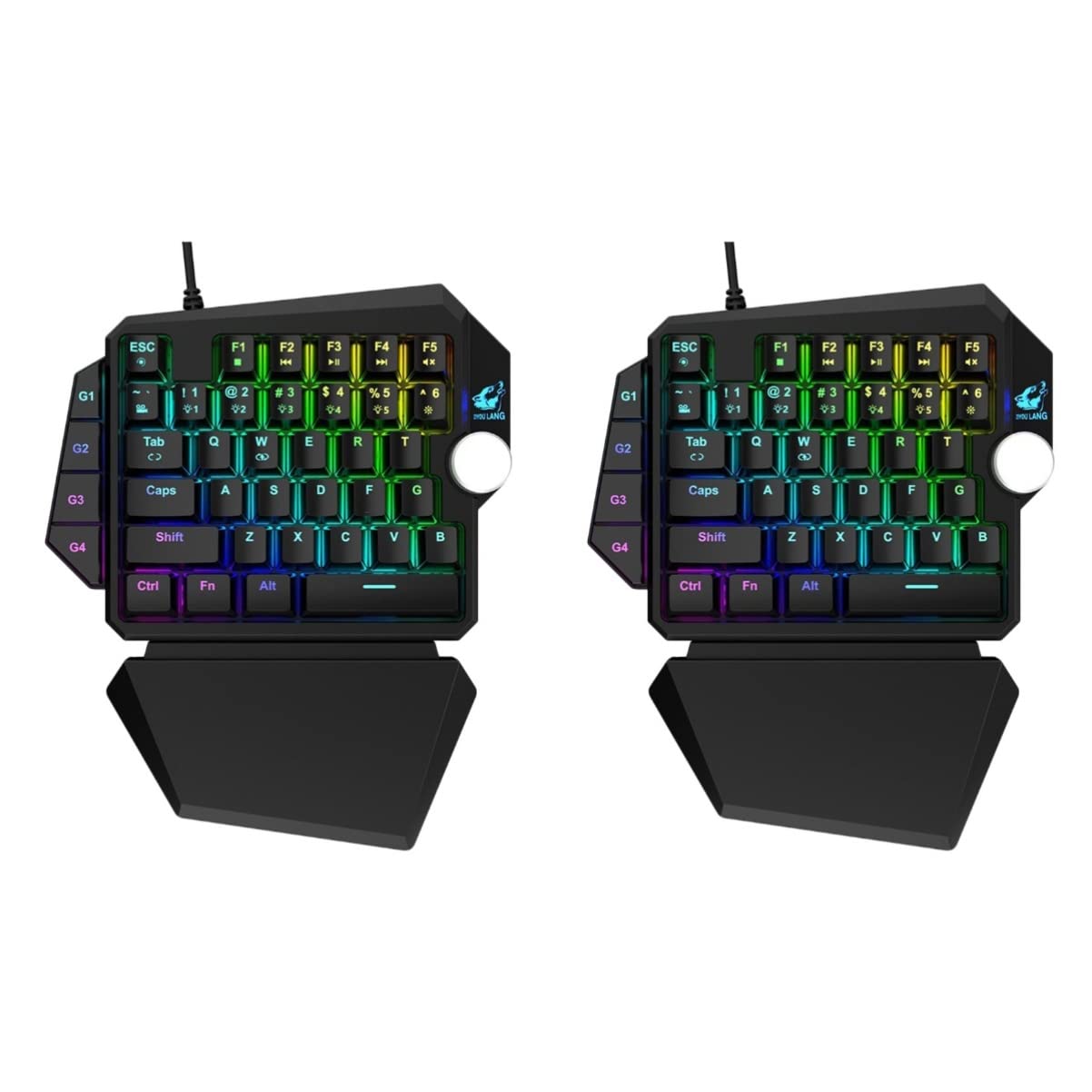 SOLUSTRE 2pcs gaming keyboard one LED keyboard right hand keyboard wired number pad for laptop 1 handed keyboard Electronic Keyboard mechanical keyboards Wired USB Keyboard abs Saders small