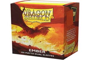 dragon shield (at-15054) standard size dual matte ember (100 sleeves)