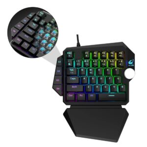 SOLUSTRE 2pcs gaming keyboard one LED keyboard right hand keyboard wired number pad for laptop 1 handed keyboard Electronic Keyboard mechanical keyboards Wired USB Keyboard abs Saders small