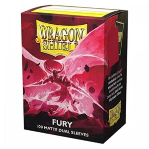 arcane tinmen dragon shield – matte dual fury alaric crimson king (fuchsia) 100 ct standard - mtg sleeves are smooth & tough - compatible with pokemon & magic the gathering card sleeves (at-15055)