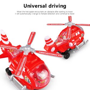 Helicopter Model Toy with Realistic Lights&Sounds Automatic Bump and Go Electric Flying Toy for Kids Small Model Toy Gift for Boys Girls (Red)