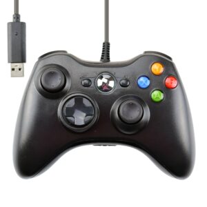 mcbazel wired controller usb gamepad joystick compatible with xbox 360, xbox 360 slim, pc windows 7/8/10