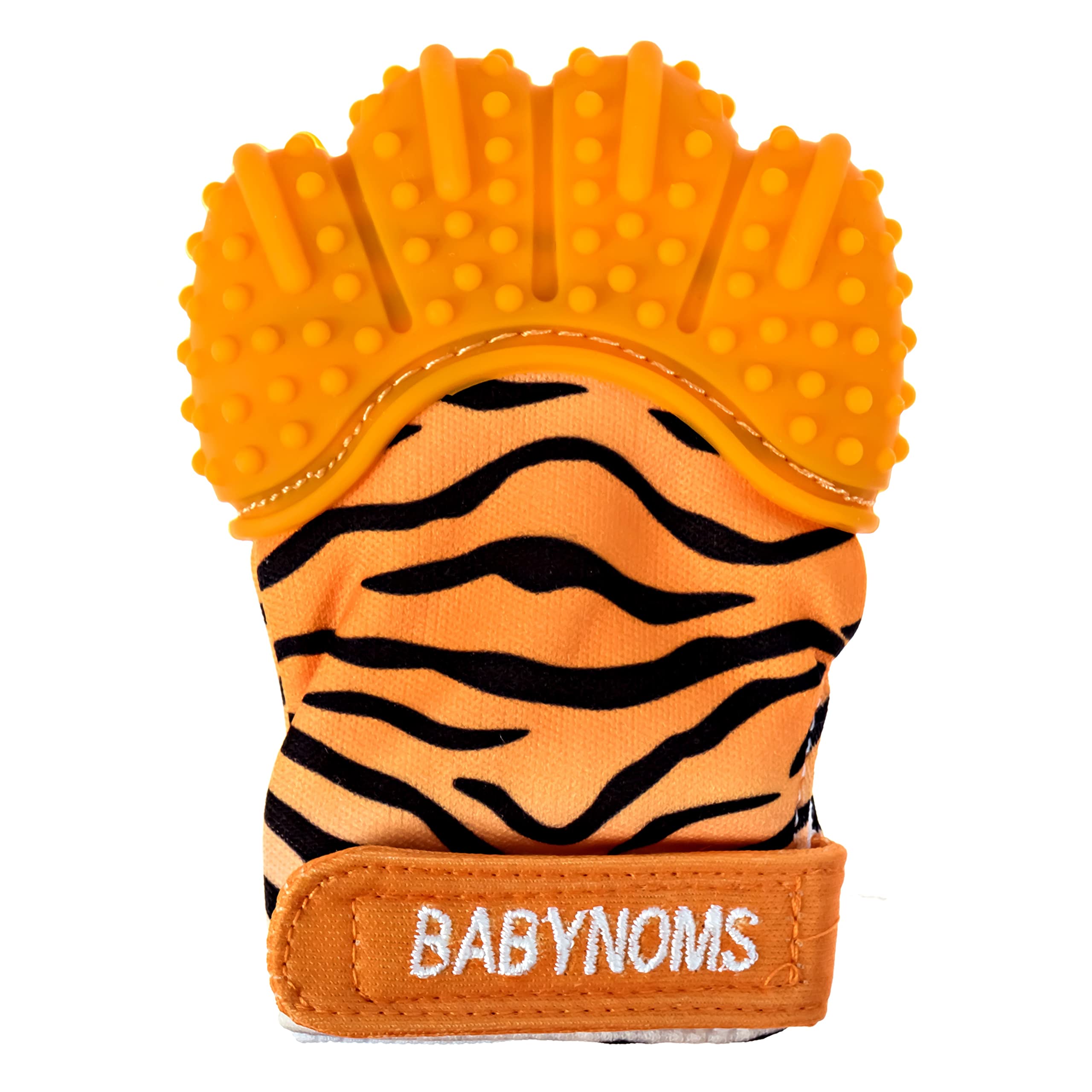 BABYNOMS ® Teething Mitten | Orange Tiger Teething Paw