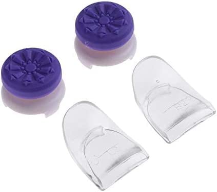 L2 R2 Trigger Extenders Buttons Thumbstick Caps Joystick Cover for PS4 Controller Game Protector Caps - Purple