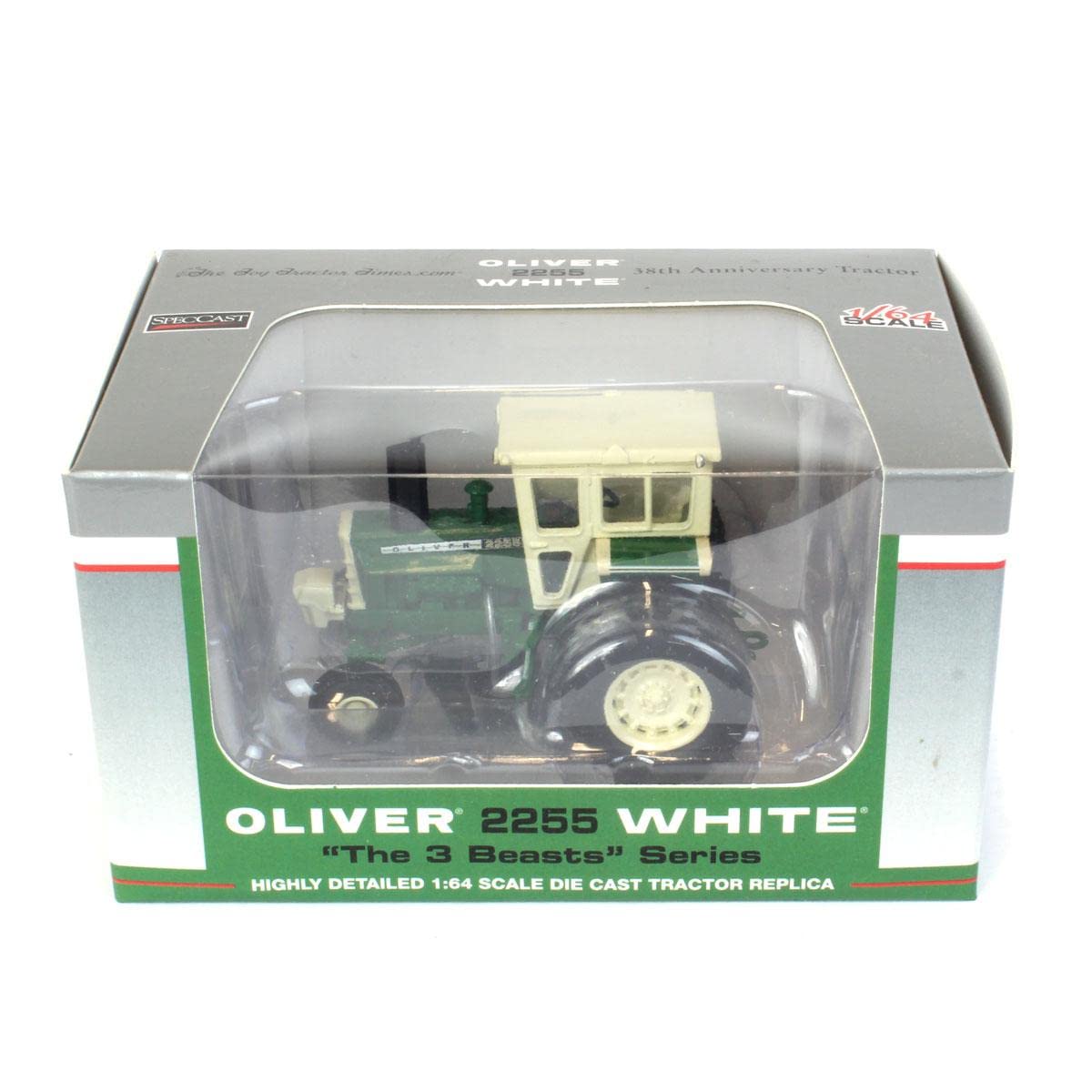 Spec Cast 1/64 1972 Oliver 2255 Tractor with Cab & Duals Toy Tractor Times 38th Anniversary Cust-2038