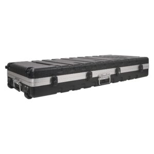 Sound Town Lightweight 61-Note Keyboard Case, ATA Flight Case with TSA Approved Locking Latches, Customizable Interior, Recessed Wheels (STKBC-61)