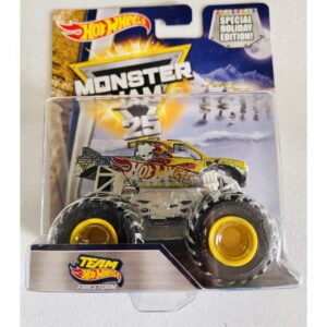 Hot Wheels Monster Jam 25 ~ Special Holiday Edition - Firestorm ~ Giant Wheels ~ Die-Cast Metal Body