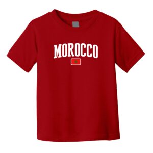 morocco toddler soccer t-shirt national team for world cup 2022 boys girls kids moroccan