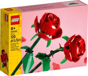 lego roses building kit, artificial flowers for home décor, unique gift for her or him for anniversaries, botanical collection set for build and display, gift to build together, 40460