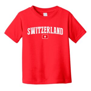 switzerland toddler soccer t-shirt national team for world cup 2022 boys girls kids swiss