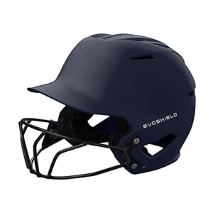 evoshield xvt™ 2.0 matte batting helmet with facemask - navy, medium/large