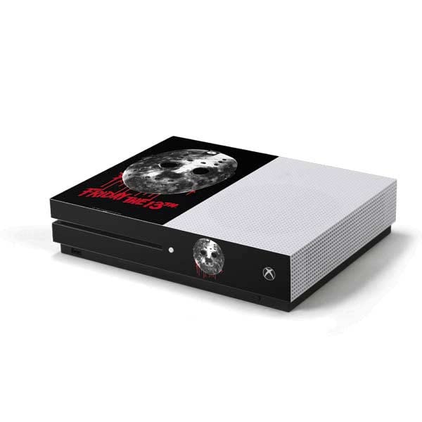 Skinit Decal Gaming Skin Compatible with Xbox One S Console - Officially Licensed Warner Bros Jason Voorhees Dripping Mask Design