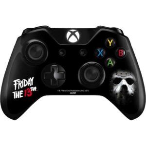 skinit decal gaming skin compatible with xbox one controller - officially licensed warner bros jason voorhees design