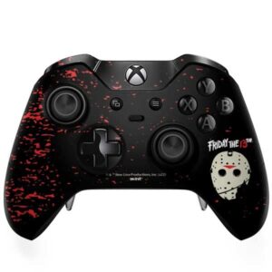 skinit decal gaming skin compatible with xbox one elite controller - officially licensed warner bros friday the 13th design