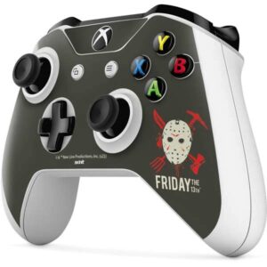 Skinit Decal Gaming Skin Compatible with Xbox One S Controller - Officially Licensed Warner Bros Jason Voorhees Mask Design