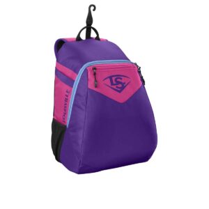 louisville slugger genuine v2 stick pack baseball backpack - purple