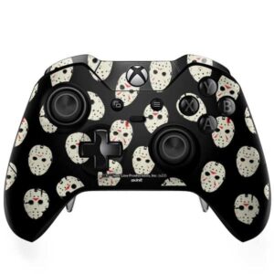 skinit decal gaming skin compatible with xbox one elite controller - officially licensed warner bros jason voorhees pattern design