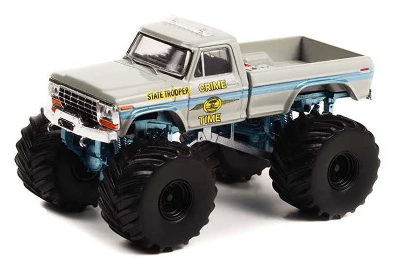 King of Crunch Greenlight 49110-C Series 11 - Crime Time State Trooper - 1979 F 250 Monster Truck Monster Truck 1/64 Scale