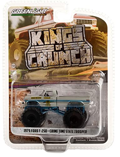 King of Crunch Greenlight 49110-C Series 11 - Crime Time State Trooper - 1979 F 250 Monster Truck Monster Truck 1/64 Scale