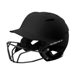 evoshield xvt™ 2.0 matte batting helmet with facemask - black, large/x-large