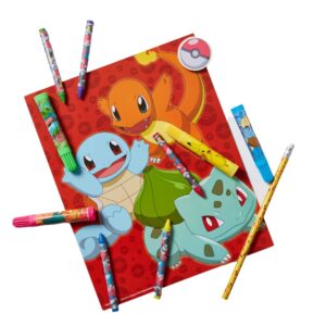 Innovative Designs Pokemon Kids Coloring Art and Sticker Set, 30 Pcs. & Craft Supplies with Pencil Case