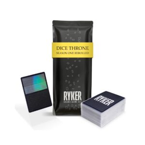 ryker | compatible with dice throne: season one rerolled card sleeve kit | board game card sleeves (clear)