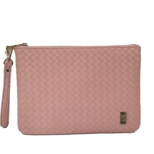 TRVL Design - Luxe Go-Go Wristlet - Woven Collection - Pink Sand