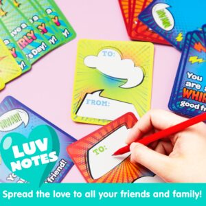 JOYIN 28 Packs Valentine's Day Gift Cards with Light up Spinning Tops, LED UFO Gyroscope Flashing Lights for Valentine Party Favors Toys,Classroom Exchange Prizes,Valentines Day Cards for Kids School