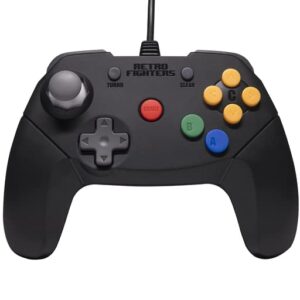 retro fighters brawler64 next gen n64 controller game pad - nintendo 64 - black