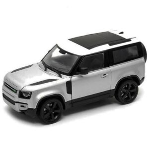 2020 defender silver metallic with white top nex models 1/26 diecast model car by welly 24110w-sil