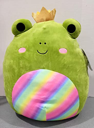 Rare Squishmallow Doxl The Frog 16" with Crown, Princess