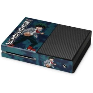 skinit decal gaming skin compatible with xbox one console - officially licensed crunchyroll izuku midoriya uniform design