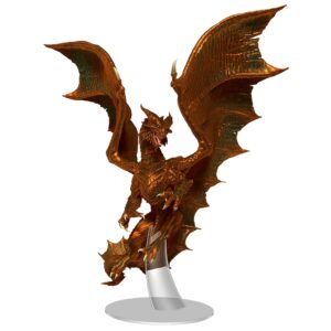 dungeons & dragons d&d icons of the realms: adult copper dragon - pre-painted rpg figure, highly detailed miniature, dungeons & dragons