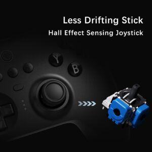 AKNES 8Bitdo Ultimate Bluetooth Controller with Charging Dock, Wireless Pro Controller with Hall Effect Sensing Joystick, Compatible with Nintendo Switch/Windows/Steam Deck - Black