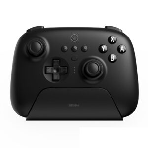 aknes 8bitdo ultimate bluetooth controller with charging dock, wireless pro controller with hall effect sensing joystick, compatible with nintendo switch/windows/steam deck - black