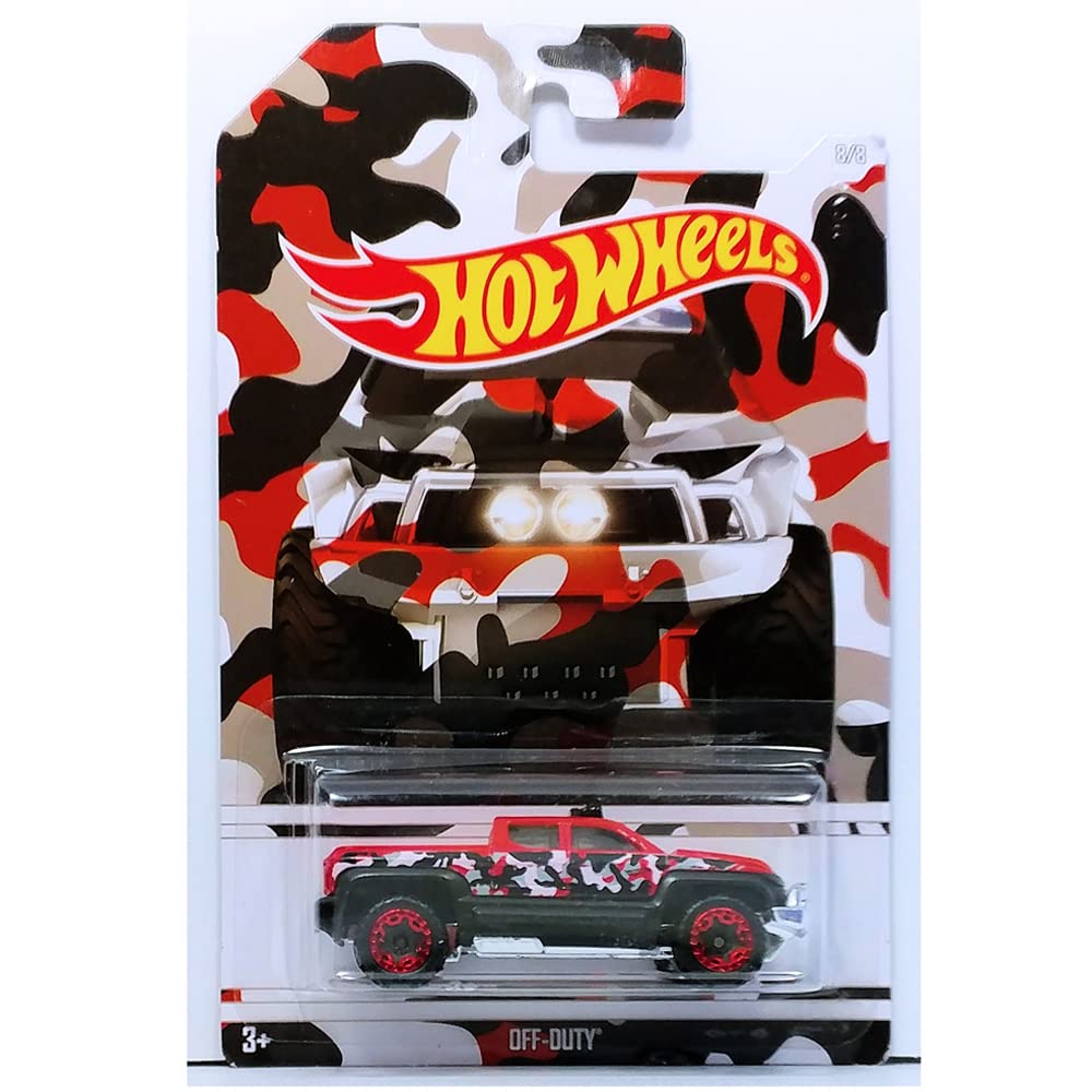 Hot Wheels Camouflage Truck Series - DWF47 ~ Red Off-Duty Pick-up Truck ~ 8/8