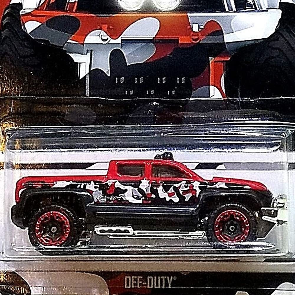 Hot Wheels Camouflage Truck Series - DWF47 ~ Red Off-Duty Pick-up Truck ~ 8/8