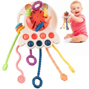 xouduxpl baby toys, montessori toy for 6-12 12-18 months toddler babies, sensory toy, motor skills & pull string activity for 1 2 3 4 5 6 years old infant boy girl easter gifts