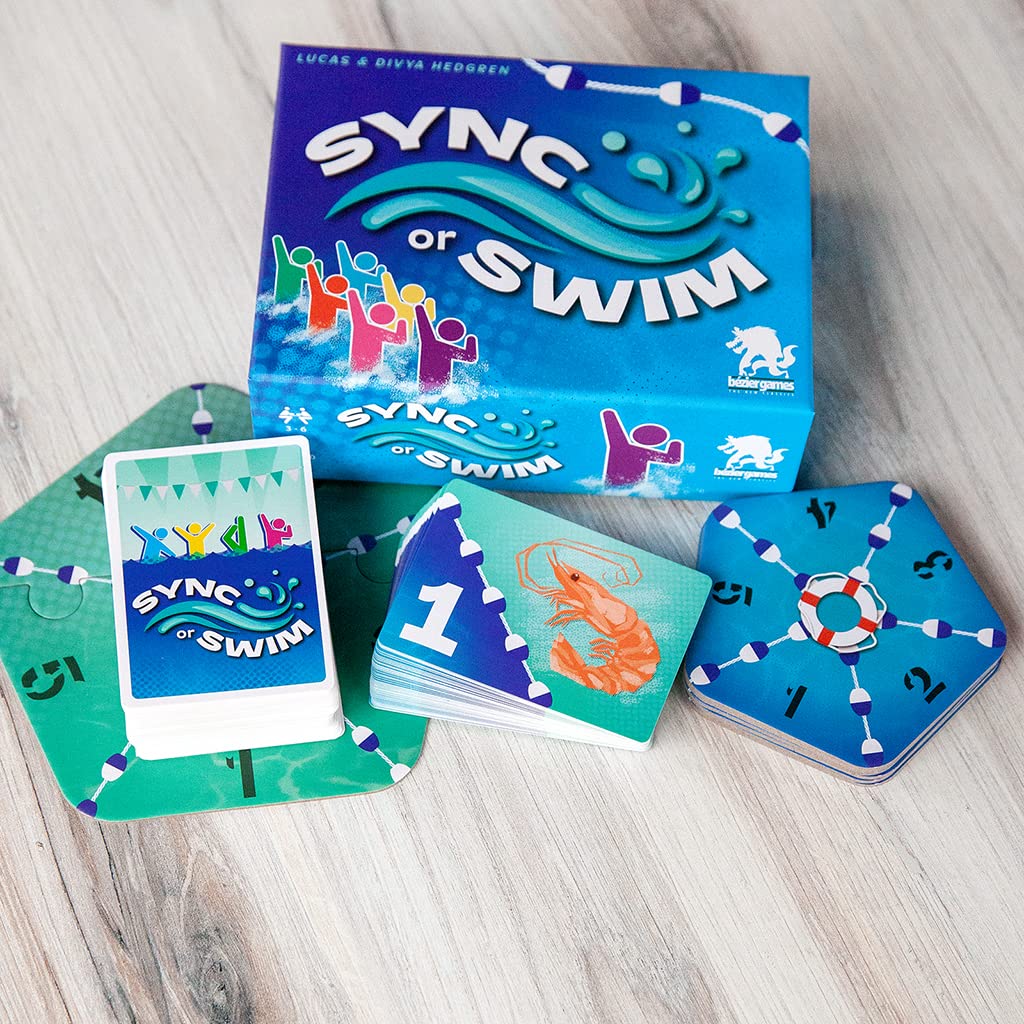 Sync or Swim, Fast and Fun Game, Strategic Card Game, Friendly Party Game, Fun Game for Teens & Adults, Cooperative Game, Endless Replayability