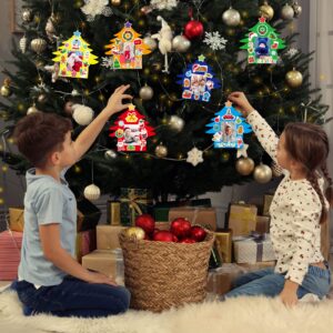 Kepeel 30 Packs Christmas DIY Picture Frames Craft Kit for Kids, Christmas Tree Photo Frames Ornaments for Xmas Winter Holiday Decorations Favor Art Gift Classroom School Home Activities