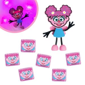 glo pals x sesame street abby cadabby water-activated bath toy with 6 reusable light-up cubes for sensory play