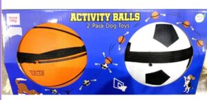 2 pack dog balls activity balls supports outdoor exercises